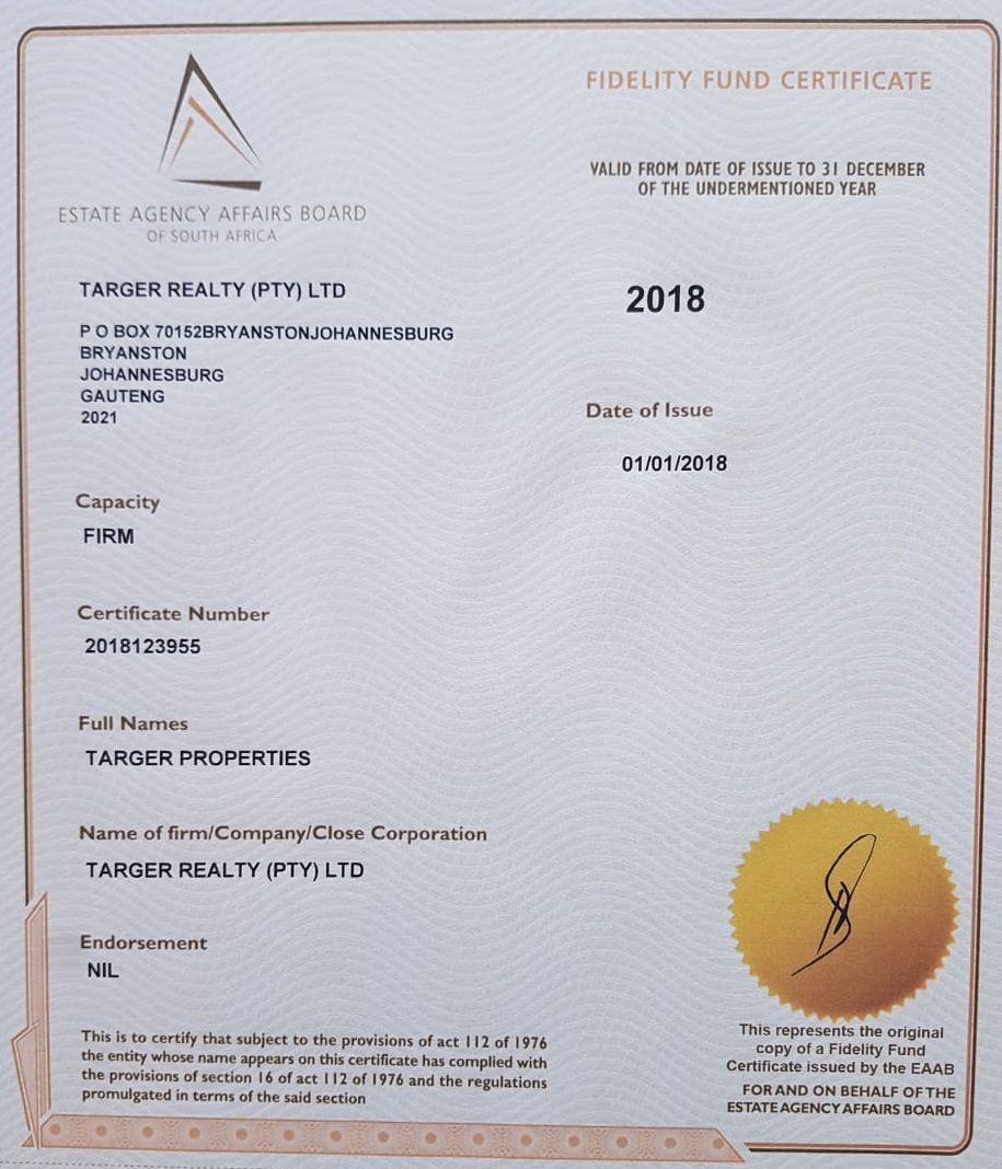 Buy to Rent - EAAB certificate