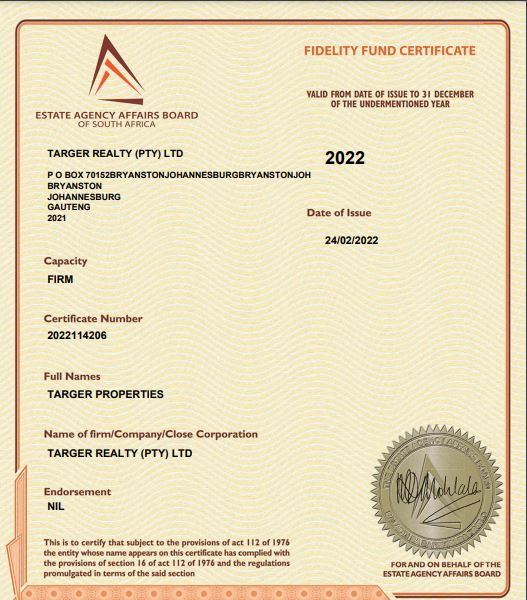 Buy to Rent - EAAB certificate